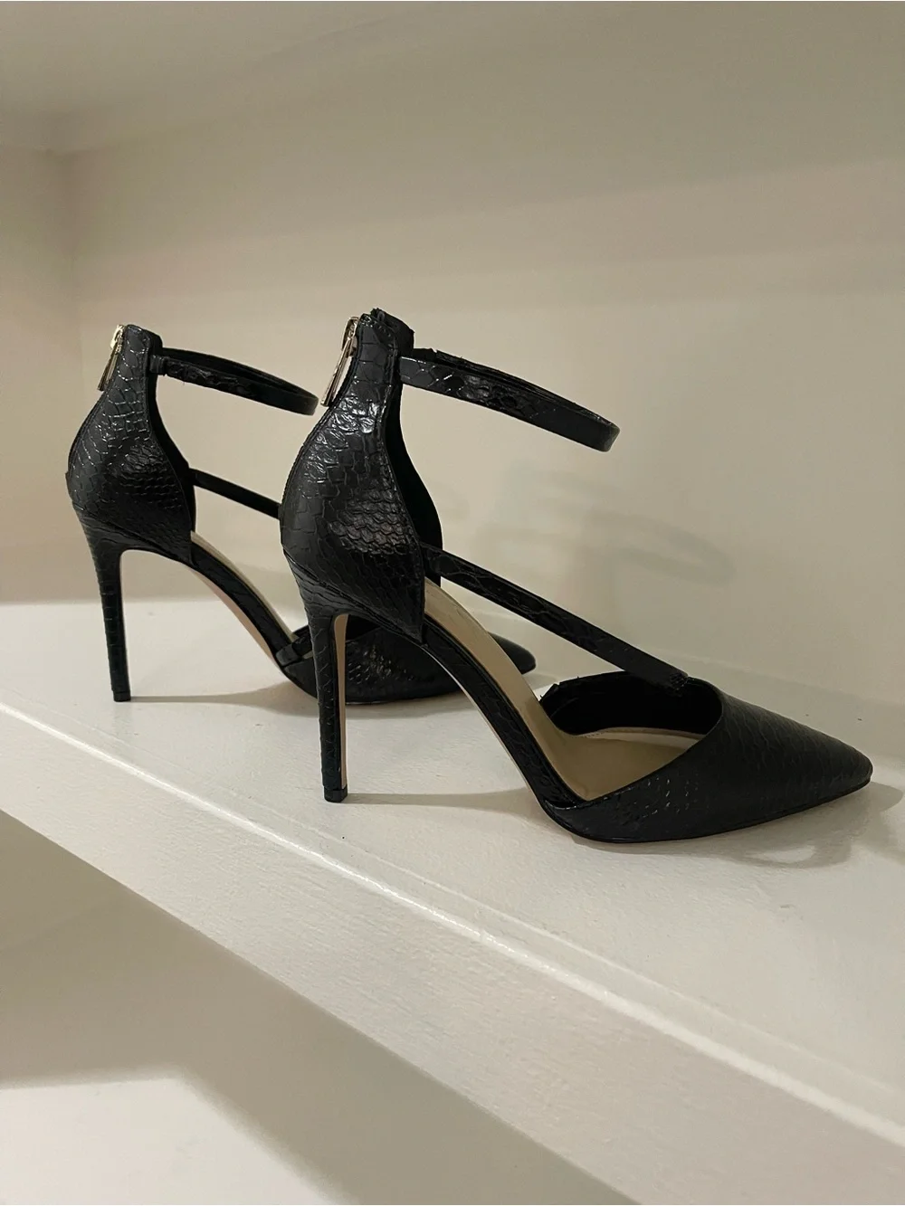 Jessica Simpson | Shoes | Jessica Simpson Black Snake Embossed Ankle ...